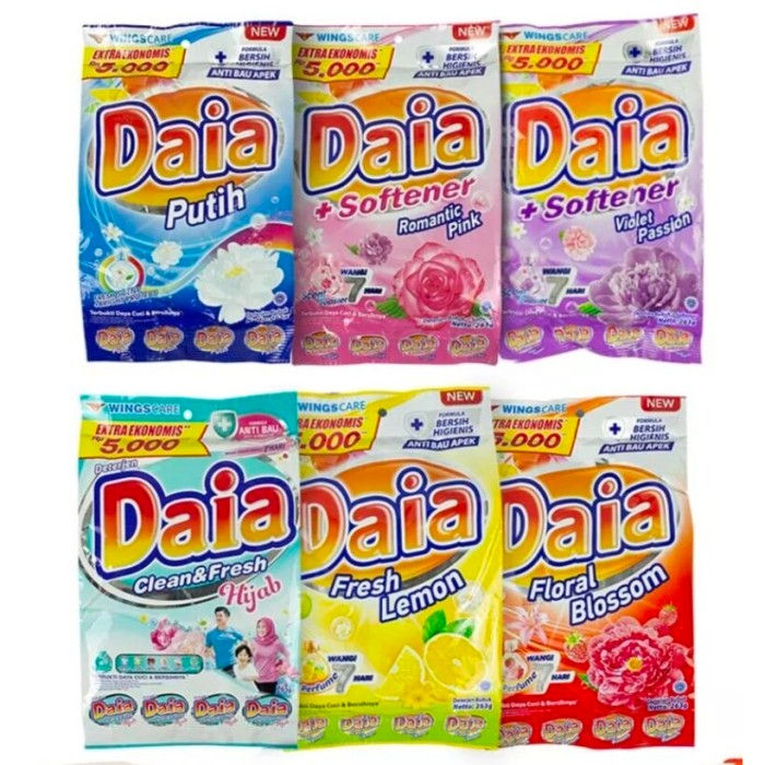 Daia Deterjen Detergent Powder Bubuk Softener 245 Gr / 245gr | Lazada ...