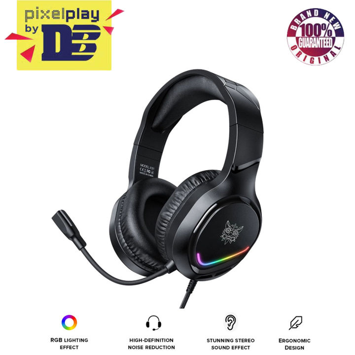 Onikuma X31 RGB Wired Gaming Headset with Noise Cancelling Microphone ...
