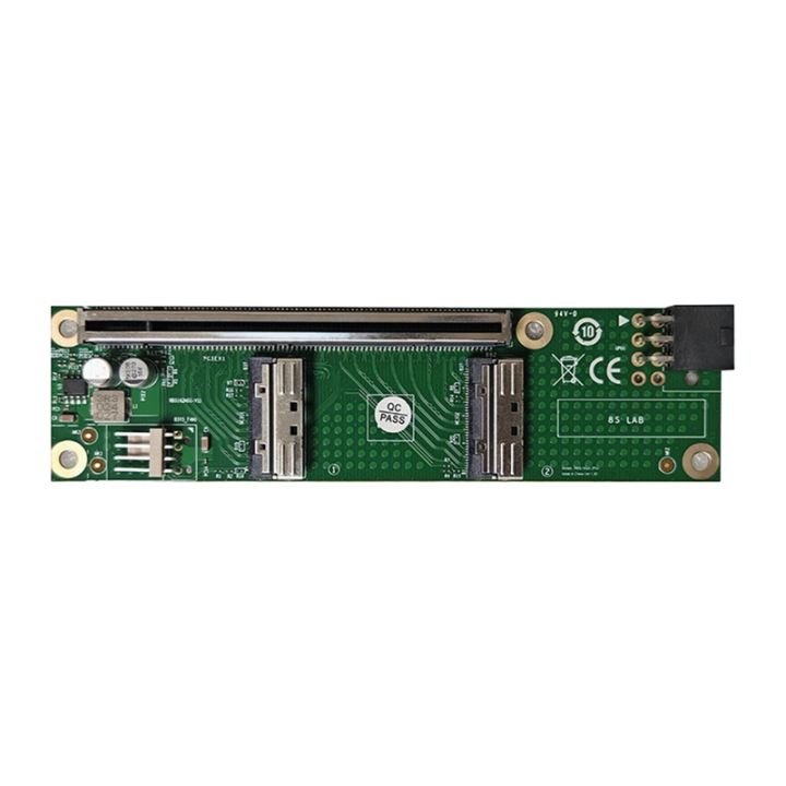 PCIe 5.0 16x to MCIO Baseplate 6-Pin Power Supply for GPU Discrete ...