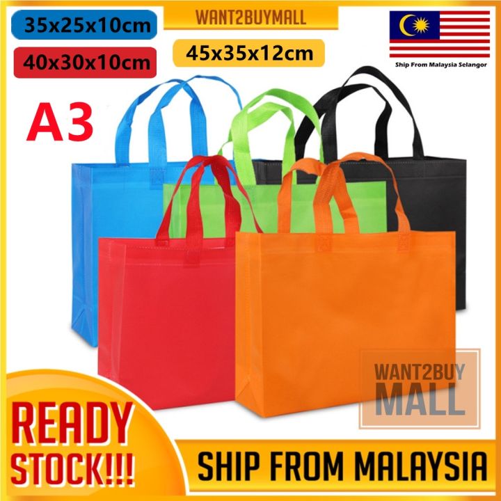 A3 Plain Non Woven Bag Eco Friendly Reuseable Recycle A4 Go Green ...