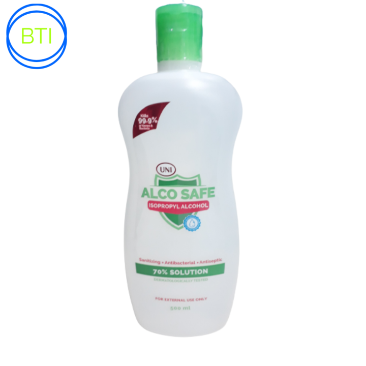 Uni AlcoSafe Rubbing Isopropyl Alcohol 70% 500mL | Lazada PH