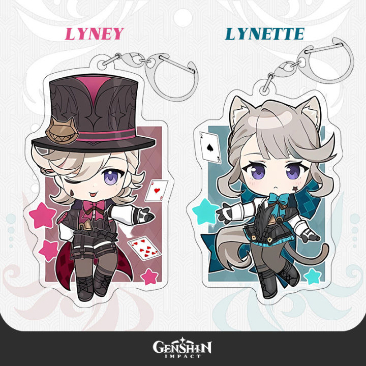 Genshin Impact New Pendant Lynette Lyney Cute Acrylic Double-sided ... Genshin Impact New Pendant Lynette Lyney Cute Acrylic Double-sided ...