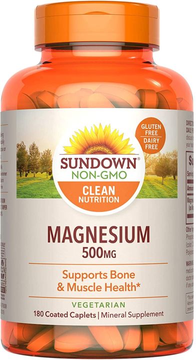 Sundown | NON-GMO Magnesium (500mg)Supports Bone & Muscle Health 180 ...
