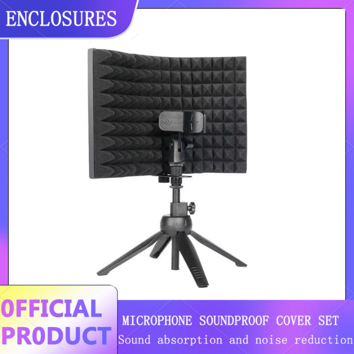 Microphone isolation cover, sound-absorbing foam reflector for ...