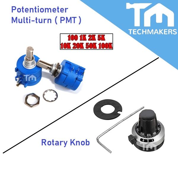 1pc of Rotary Knob/ 3590 High Precision Potentiometer Pot Multi-Turn ...