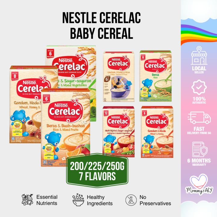 Nestle Cerelac Infant Cereals With Milk For 6/8/12/Months 200g 225g ...