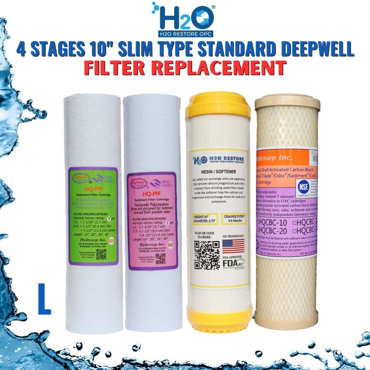 Water Filtration System Top Selling 4 Stages 10" Slim Type Deepwell ...