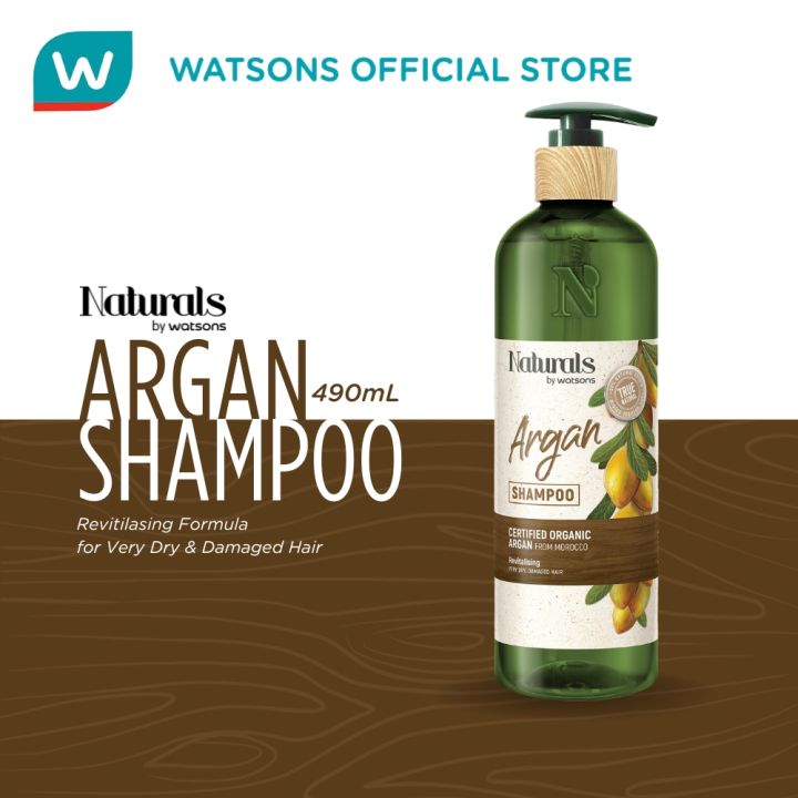 Naturals by Watsons Argan Oil Hair Shampoo 490ml Oil Free Hair Care Shampoo Dermatology Tested Shampoo Frizz Control Shampoo Lazada Lazada PH