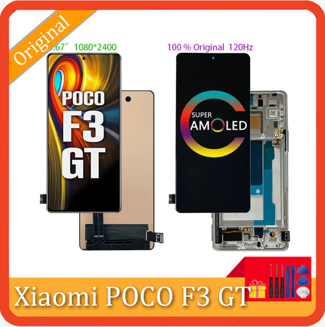 Original AMOLED For Xiaomi Poco F3 GT MZB09C6IN, M2104K10I Pantalla lcd Display Touch Screen ...
