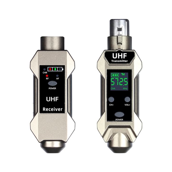 Wireless UHF Microphone Converter Receiver Transmitter System Wired to ...