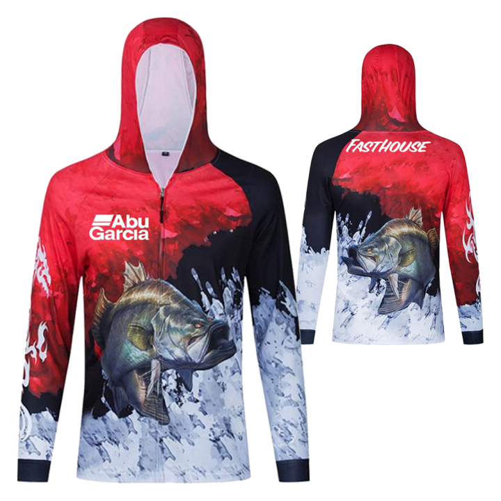 Abu Garcia Sunscreen leisure Outdoor Fishing Clothing Men Hooded Anti ...