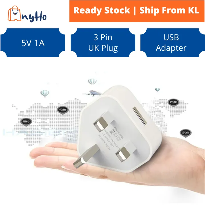 USB Fast Charger Adapter 5V 1A / 2A 1 Port Malaysia Plug USB Power ...