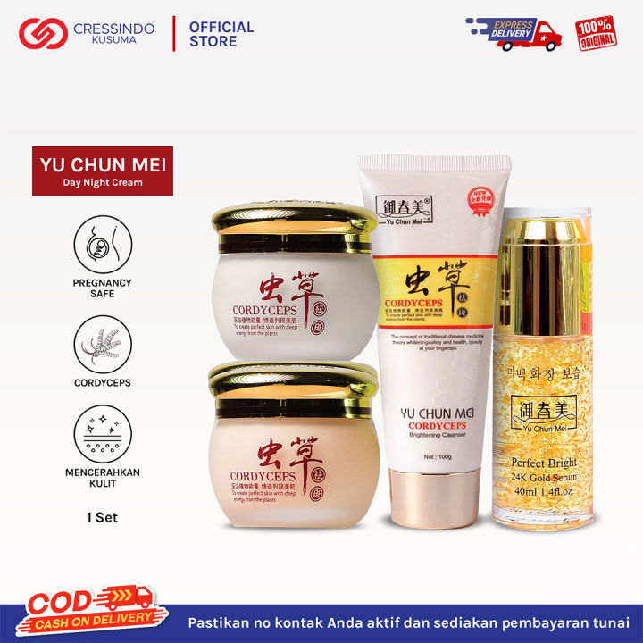 [BPOM] YU CHUN MEI Cordyceps Whitening Kit Gold | Lazada Indonesia