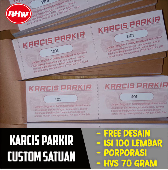 Karcis Parkir Custom | Lazada Indonesia