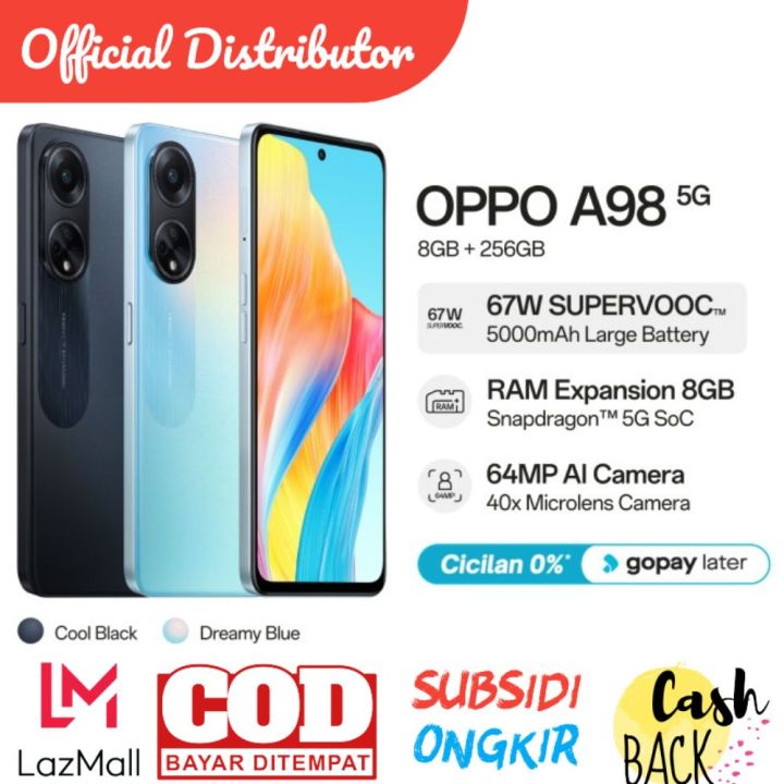 Oppo A98 5G 8+256GB | 64MP Kamera Jernih | Snapdragon 695 5G RESMI ...