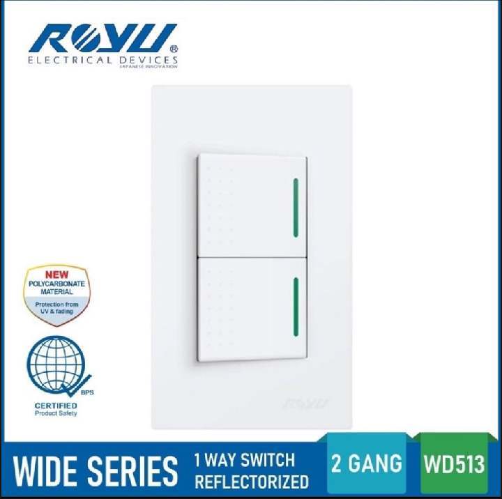 Royu 2 gang switch wide series | Lazada PH