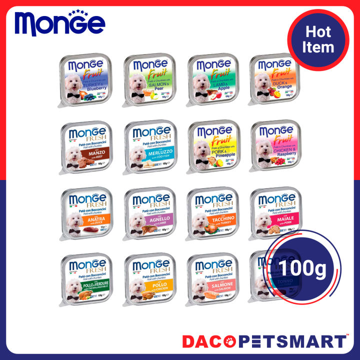 MONGE DOG CANNED FOOD / WET FOOD 100g _MONGE FRESH / MONGE FRUIT | Lazada