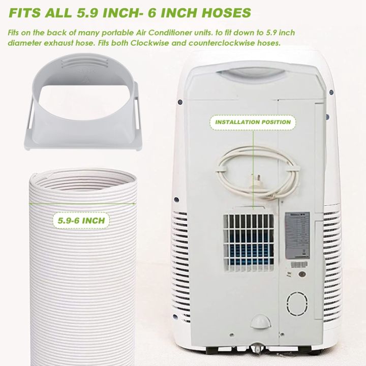 Portable Air Conditioner Exhaust Hose Coupler Window Adapter A/C Unit ...
