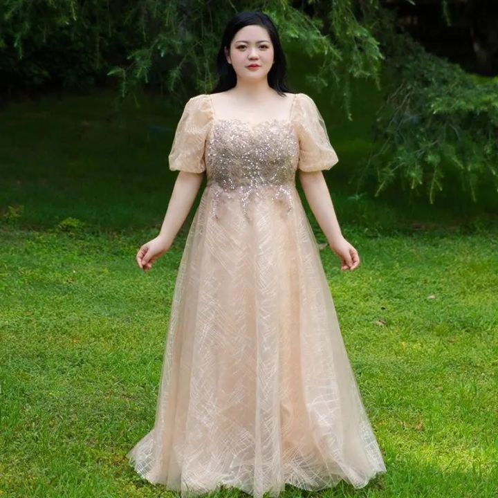 Hofaly Up To 100kg Elegant Luxury Plus Size Formal Gown For Women 2024
