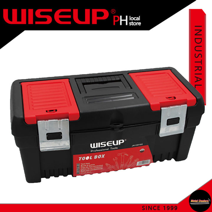 WISEUP Durable 2 Layer Plastic Big Heavy Duty Storage Tool Box Organizer for Tools ( 14" 17" 20 ...