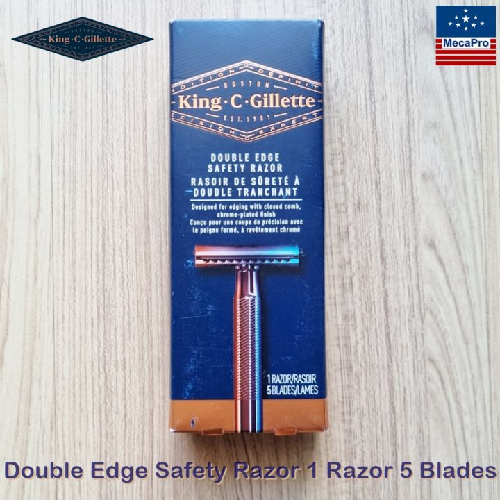 King C Gillette® Double Edge Safety Razor 1 Razor 5 Blades | Lazada