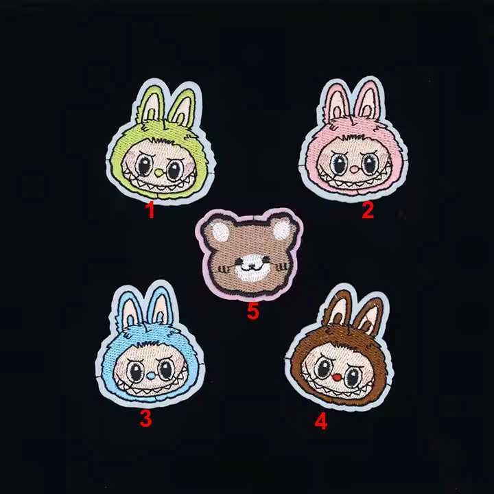 Sticker ủi nhiệt thêu logo hình labubu- Miếng dán trang trí quần áo ba ...