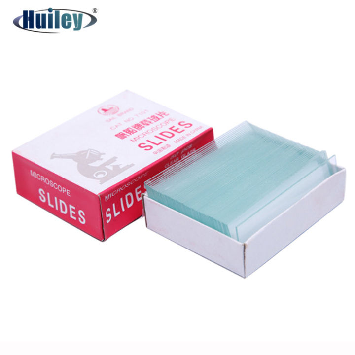 50 pieces Clear Glass Slides Blank Microscope Slides with Frosted Edges Reusable for Laboratory ...