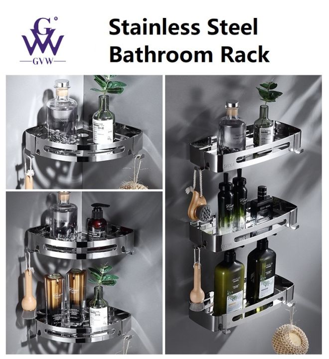 GVW 304 Stainless Steel Toilet Rack Shelf Bathroom Storage Rack Kitchen ...