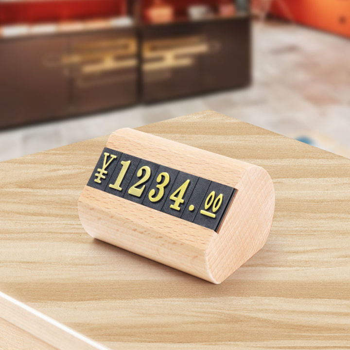Solid Wood Price Display Board Desktop Display Board Wood Digital Grain ...
