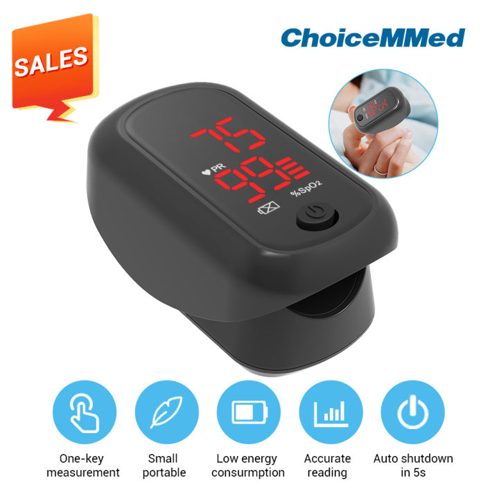 CHOICEMMED LED Finger Pulse Oximeter - Blood Oxygen Saturation Monitor ...