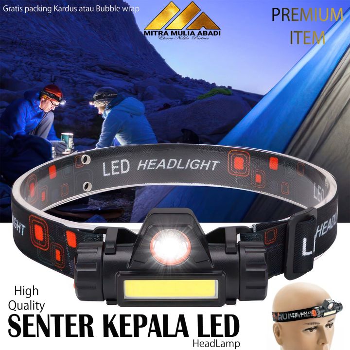 Senter Kepala Head lamp Power High HeadLight Led | Lazada Indonesia