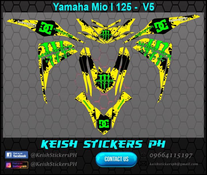YAMAHA MIO I 125 DECAL KIT V5 | Lazada PH