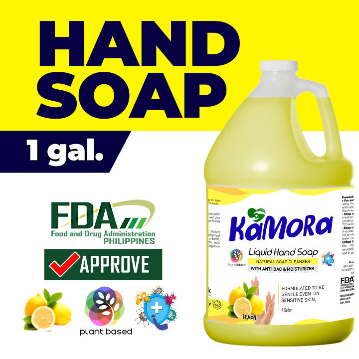 Kamora Liquid Hand Soap Lemon Scent, Gentle, Moisturizing, Eco-Friendly ...