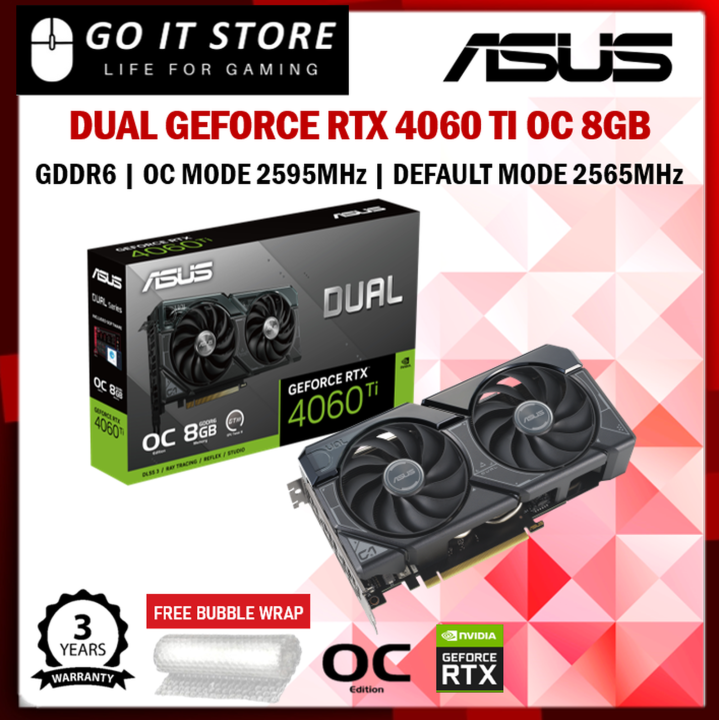 dual GeForce RTX 4060 Ti OC Edition 8GB / 16GB GDDR6 128bit กราฟิกการ์ด rtx4060ti | Lazada.co.th