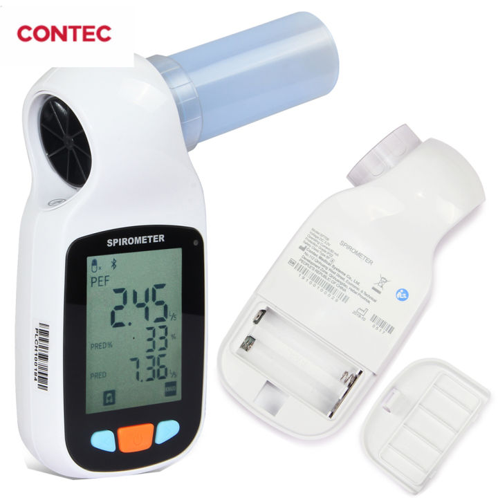 Contec SP70B Digital Spirometer Bluetooth Infrared Mode Lung Breathing ...