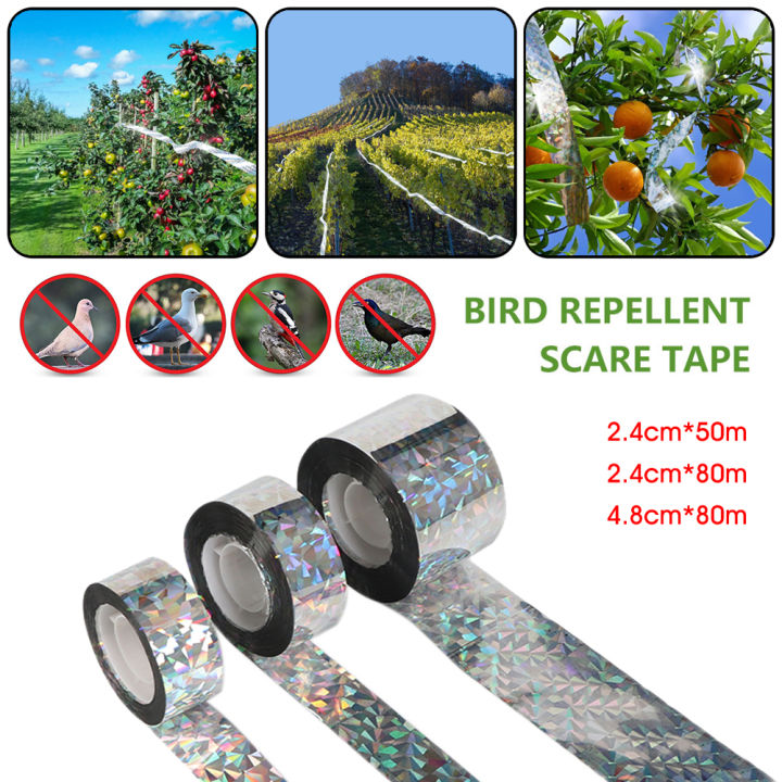 50m/80m Anti Bird Tape Reflective Bird Scare Strips Waterproof Bird ...