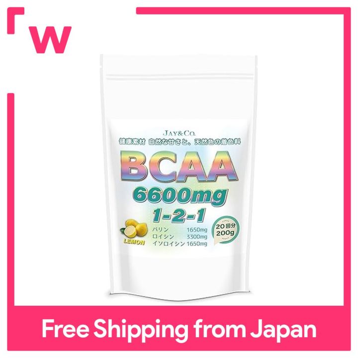 JAY&CO. (Naturally Sweet and Naturally Colored) BCAA 6600mg 1-2-1 Made ...