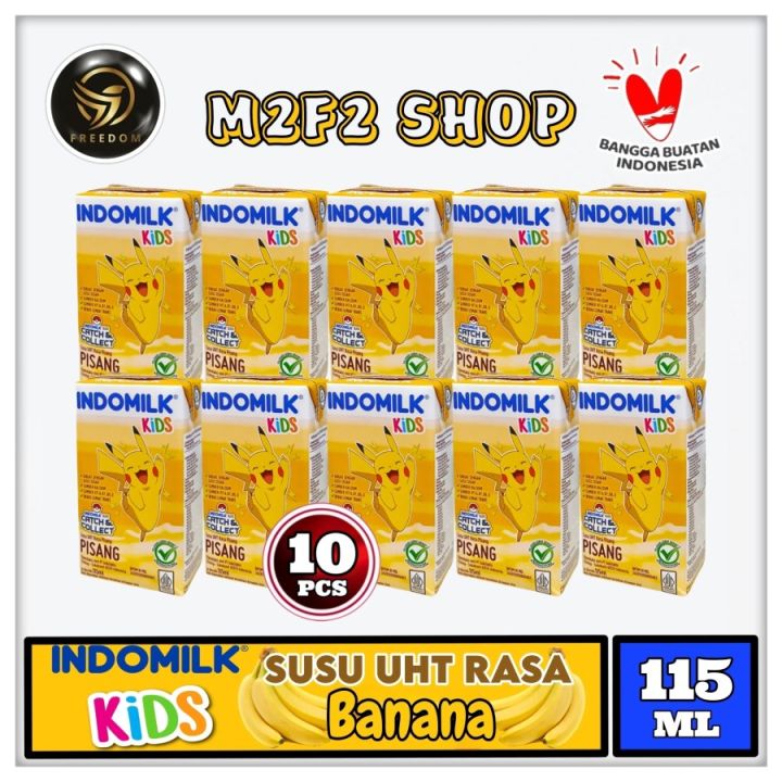 Susu Indomilk Kids Kotak UHT Rasa Pisang | Banana - 115 ml (Kemasan 10 ...