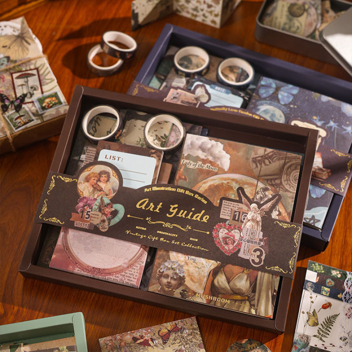 125 Pcs/set Vintage Character Landscaping Journal Gift Box Set Creative ...