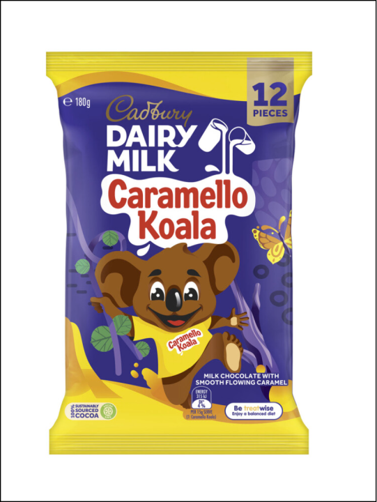 Cadbury Dairy Milk Caramello Koala Sharepack 12 pack 180g - Expiry Date ...