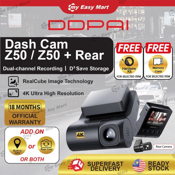 【𝟮𝟰𝗵𝗿 𝗦𝗵𝗶𝗽】DDPAI Dash Cam Z50 4K 2160P / Z40 Full HD GPS Version Front ...