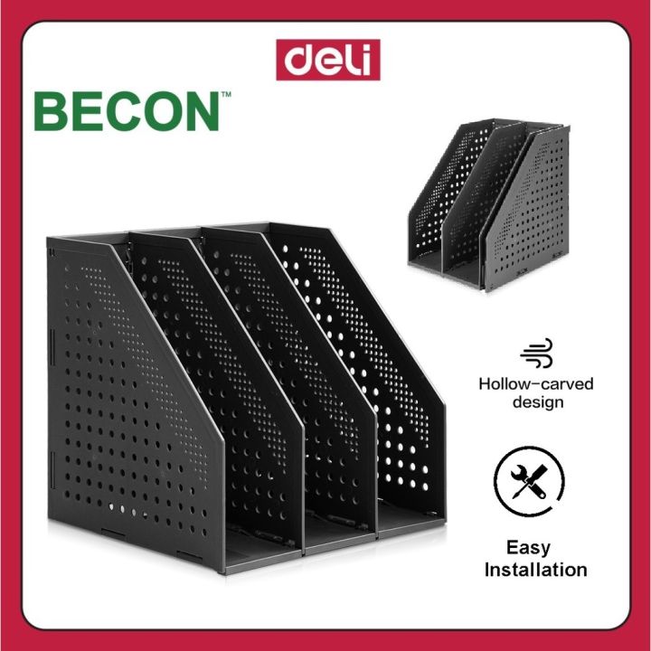 Deli 3 Layer Foldable Magazine Holder No.78995 250x255x243mm | Lazada