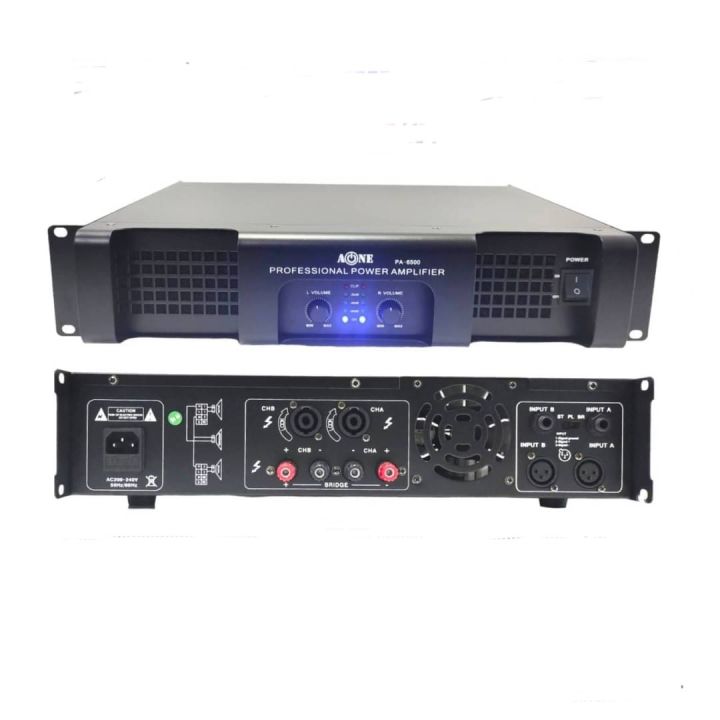 เพาเวอร์แอมป์ เอวัน มาใหม่ ขนาด 2U Model PA6500 Power amp A-one PA-6500 มีพัดลมระบายความร้อน ...