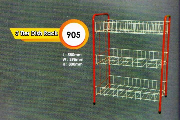 WM-905 Floor Standing 3 Tier Dish Rack (Random Colour) DIY | Lazada