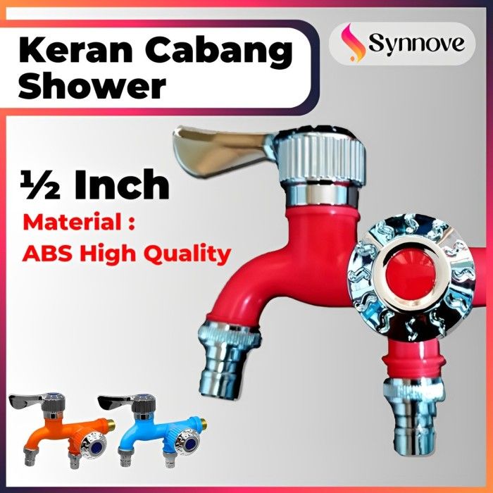 Kran Air ½ Inch 2 Cabang Keran Shower 2 Cabang Kran Mesin Cuci Kran Shower Mandi | Lazada Indonesia