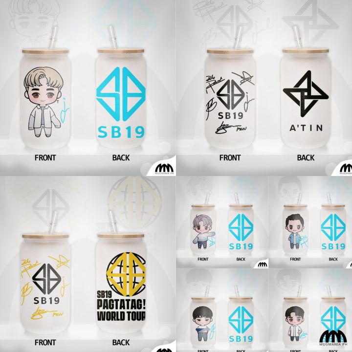 SB19 Chibi Soda Glass Can With Glass Straw And Bamboo Lid -Mugmania Ph ...