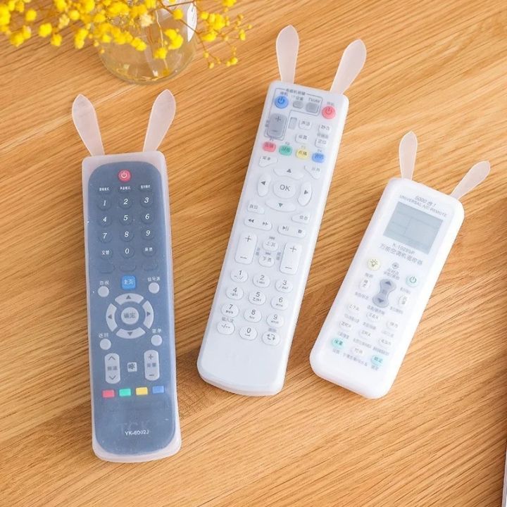 Silicone Transparent Remote Control Cover Rabbit Ear TV Remote Control ...