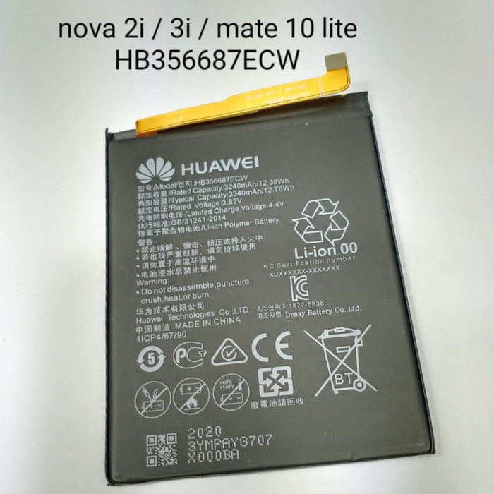 Battery Batre Baterai Huawei HB356687ECW NOVA 2i NOVA 2 Plus NOVA 3i ...
