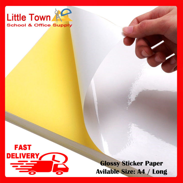 Self Adhesive Glossy White Sticker Paper size A4 / Long | Lazada PH