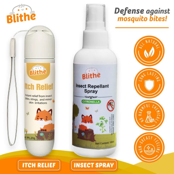 blithe citronella mosquito insect repellant spray itch relief gel after ...